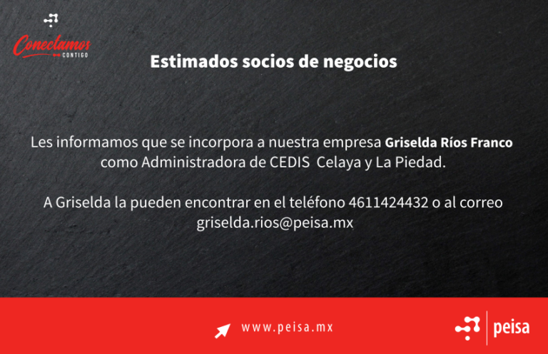 Comunicado Griselda Rios SN - Peisa Foods